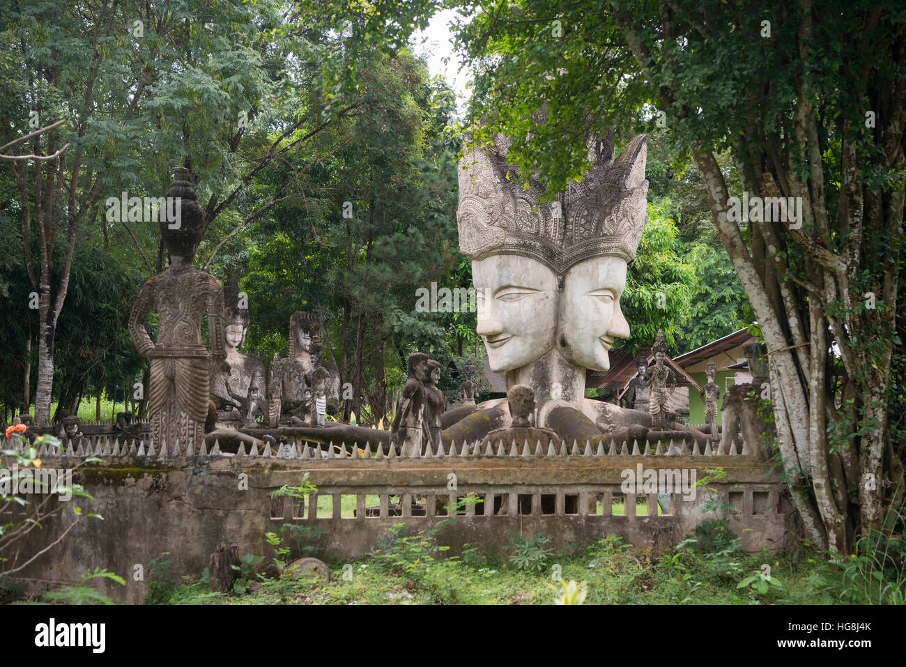 the Sala Kaew Ku Sculpture Park near the town of Nong Khai in Isan in ...