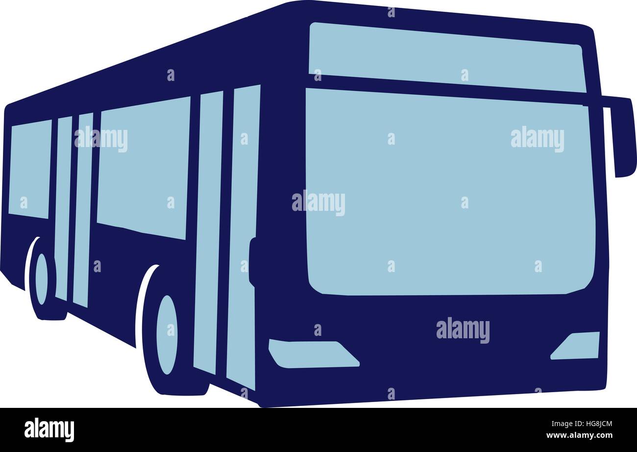 Blue public bus Stock Vector Image & Art - Alamy