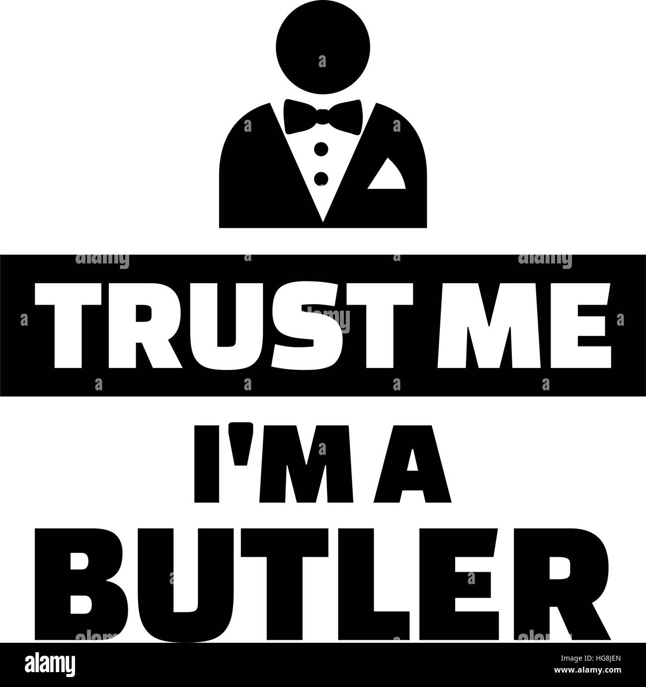 Butler servant Stock Vector Images - Alamy