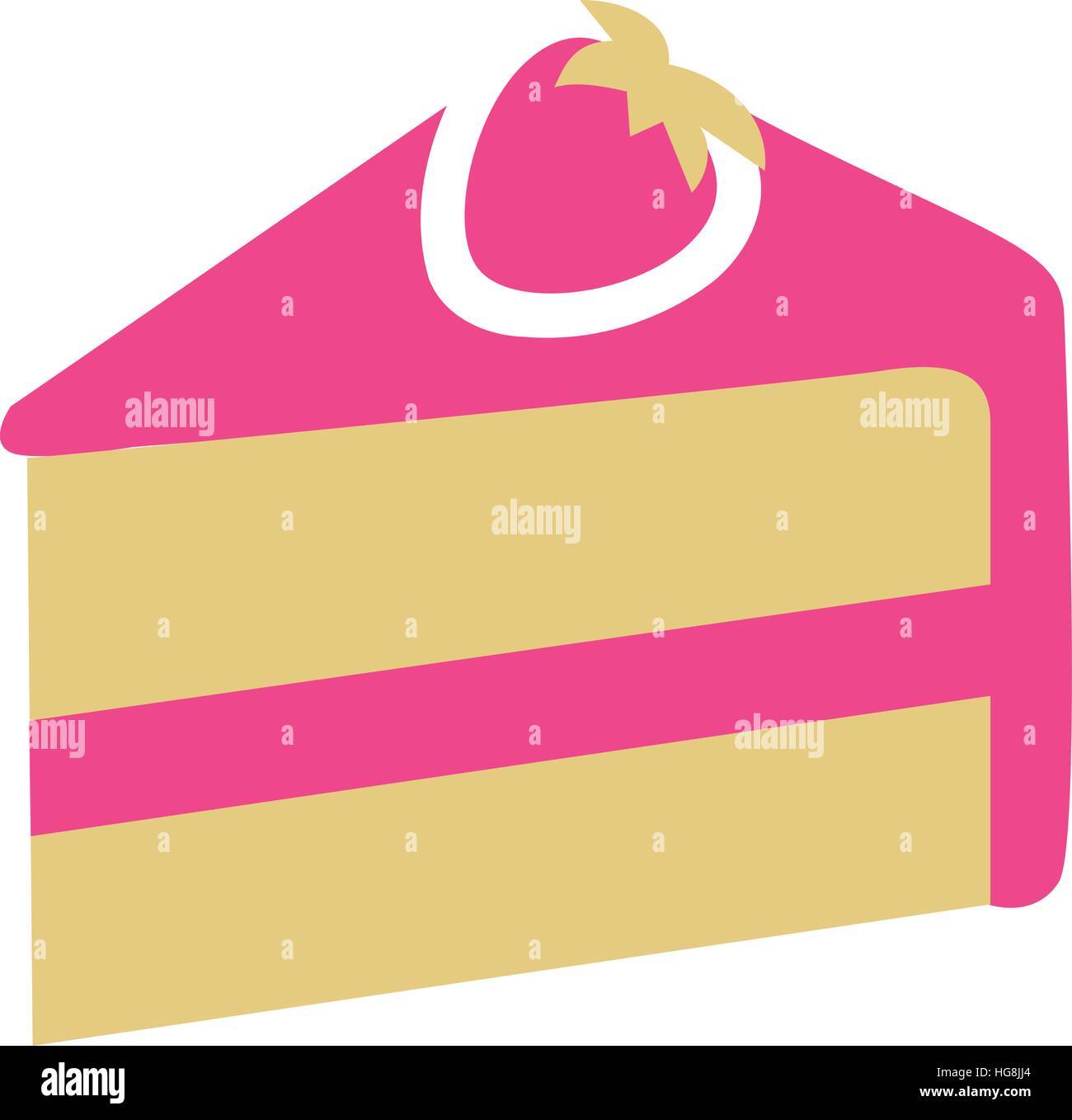 Piece cake candle slice Stock Vector Images - Alamy