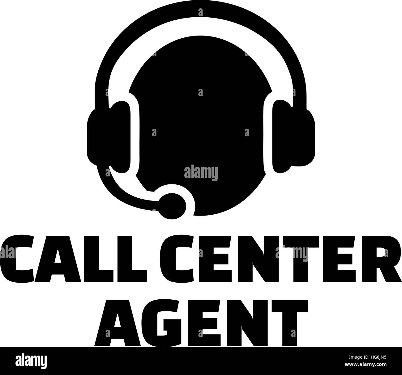 Call center agent icon Black and White Stock Photos & Images - Alamy