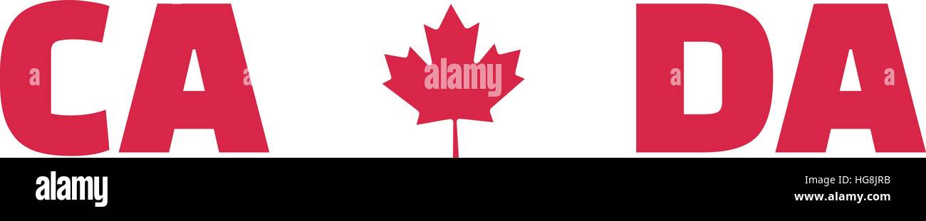 Canada word with flag Stock Vector Image & Art - Alamy