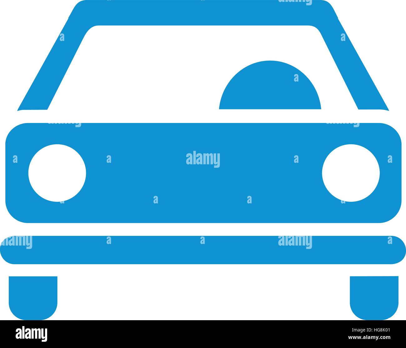 Car lightblue frontview Stock Vector Image & Art - Alamy