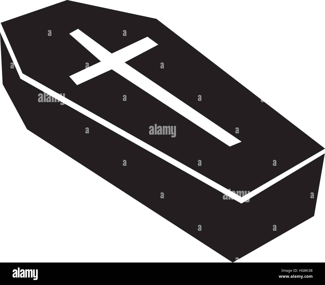 Casket with big cross Stock Vector Image & Art - Alamy