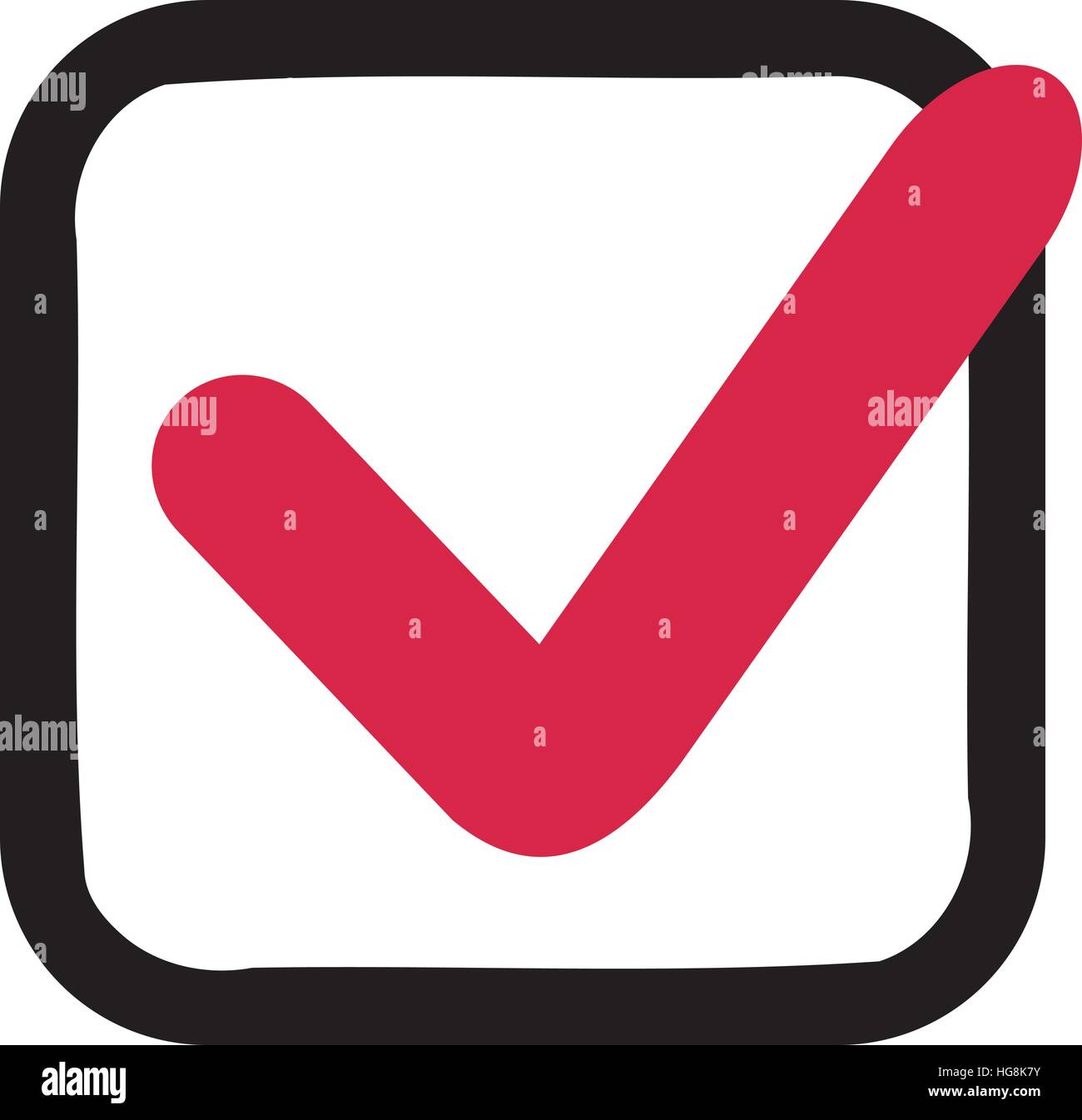 Red check in black box Stock Vector Image & Art - Alamy
