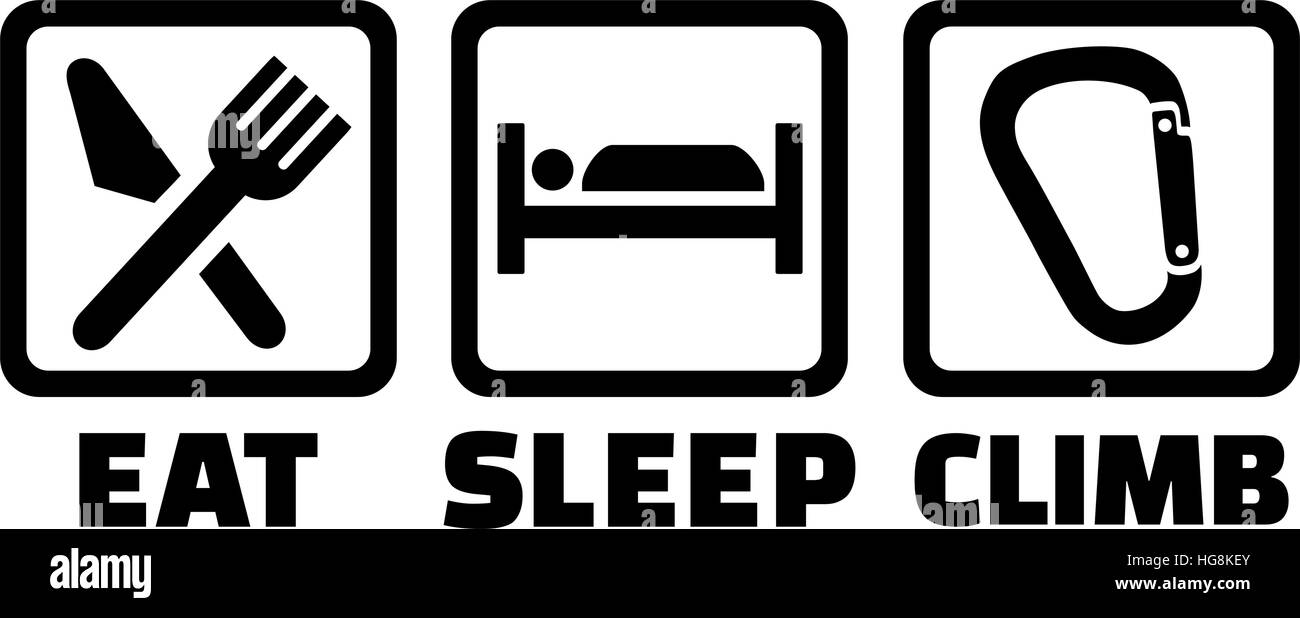 Eat sleep climb icons Stock Vector Image & Art - Alamy