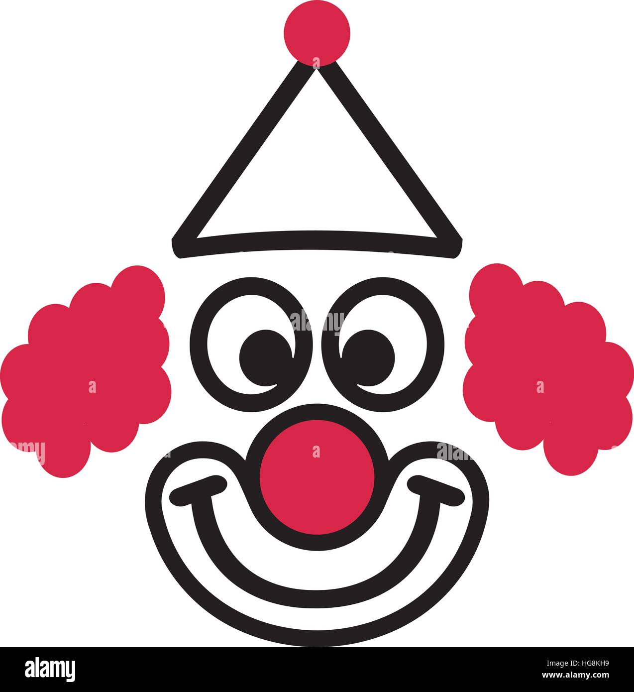 Funny clown face with hat Stock Vector Image & Art - Alamy