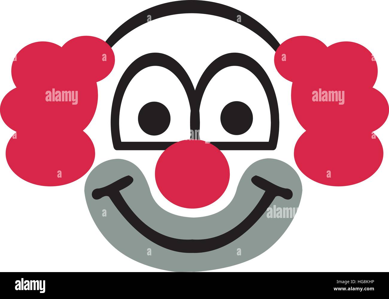 Clown head with red hair Stock Vector Image & Art - Alamy