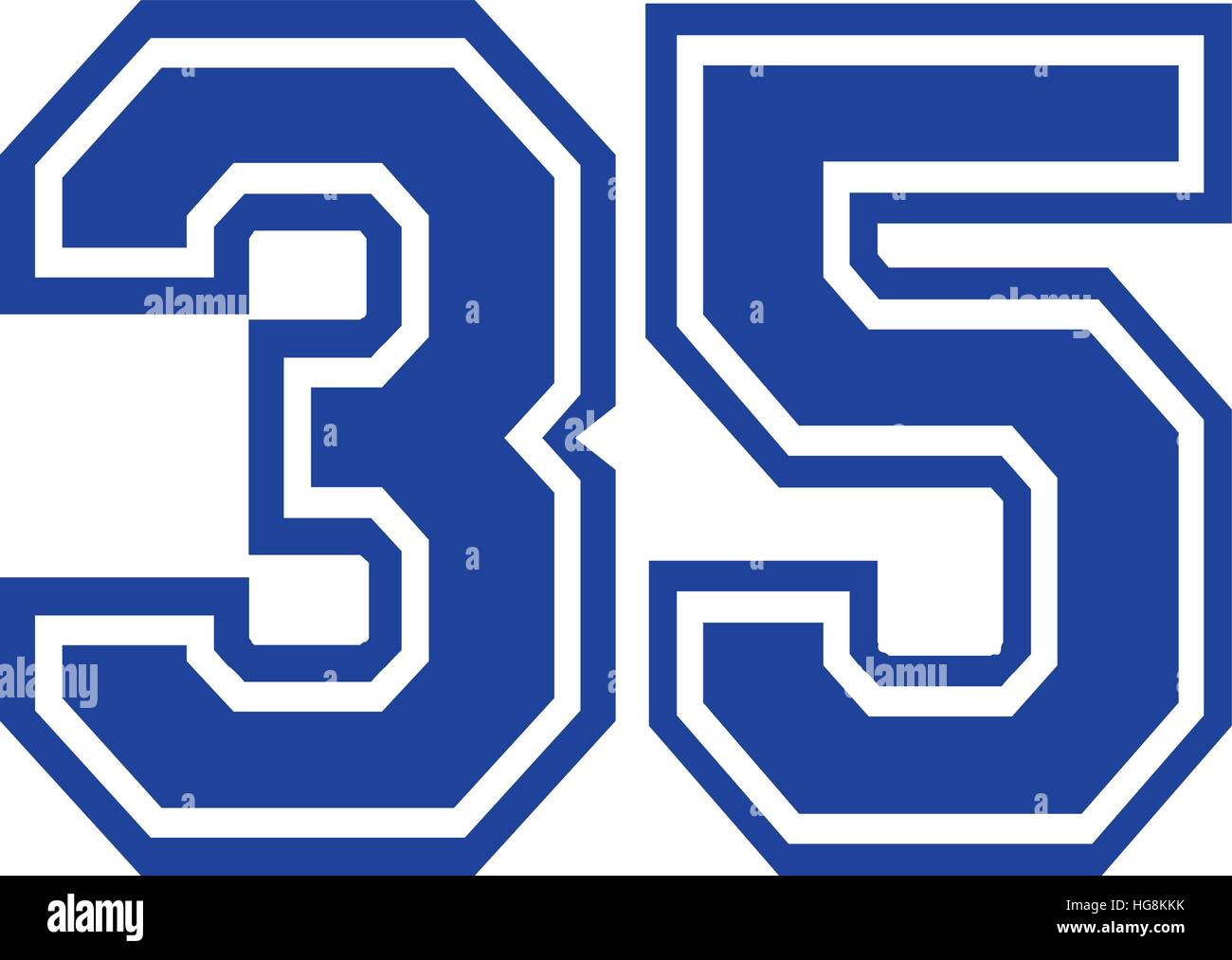 Thirty-five college number Stock Vector Image & Art - Alamy
