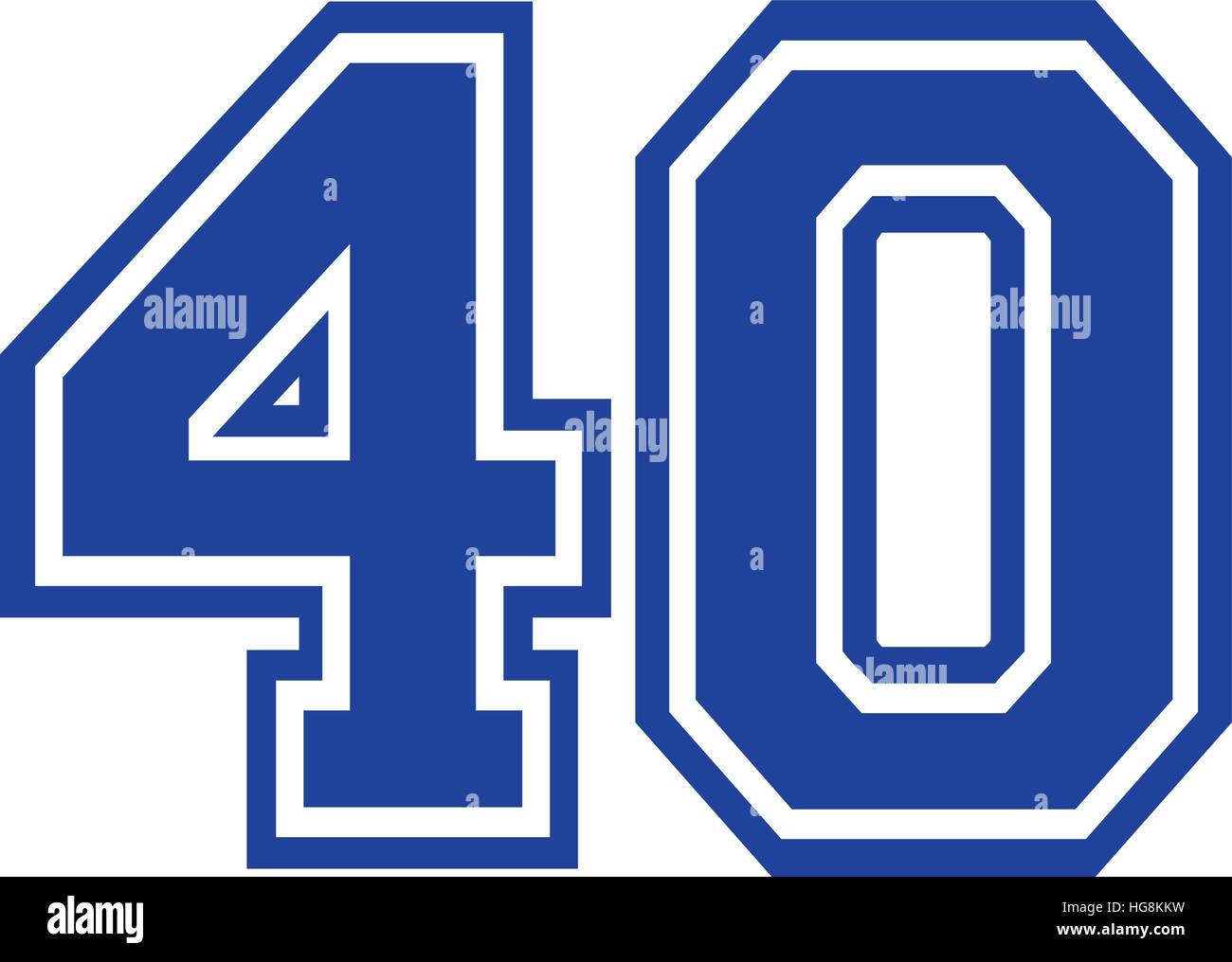Fourty college number 40 Stock Vector Image & Art - Alamy