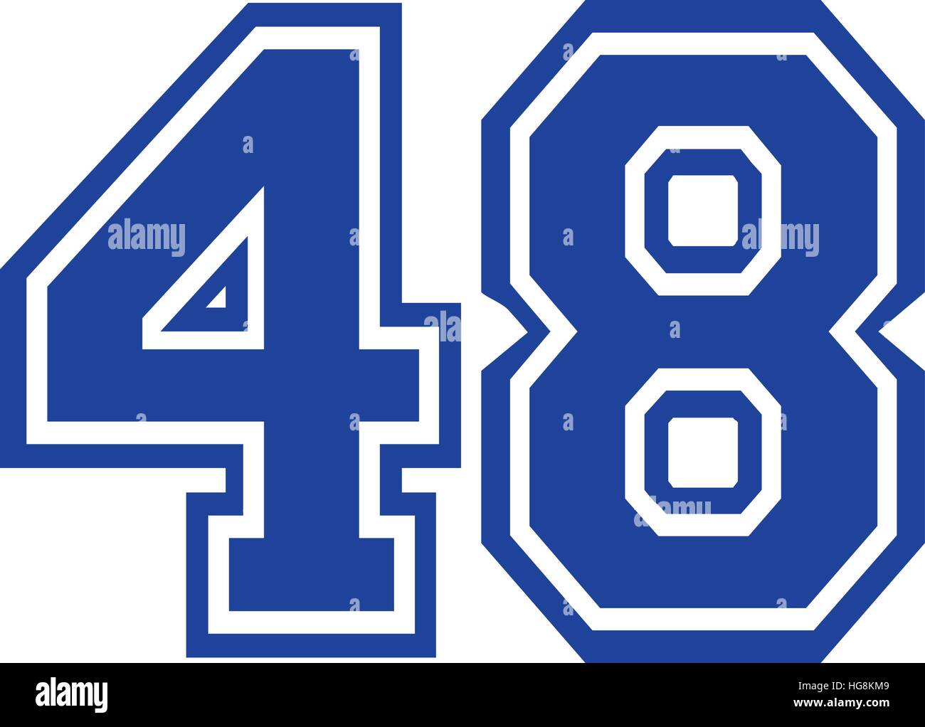 Fourty-eight college number 48 Stock Vector Image & Art - Alamy