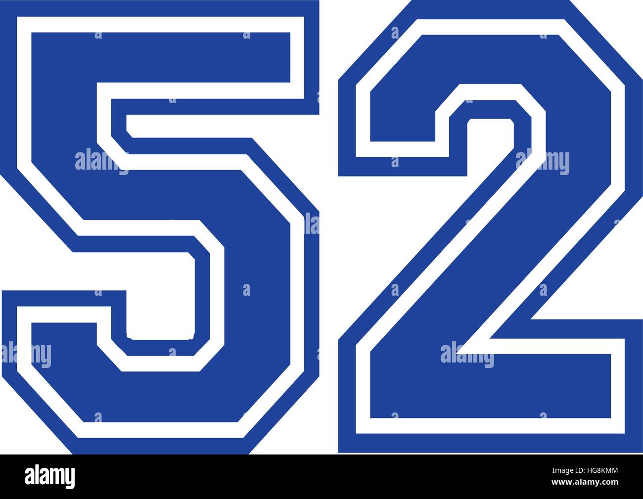 Fifty-two college number 52 Stock Vector Image & Art - Alamy