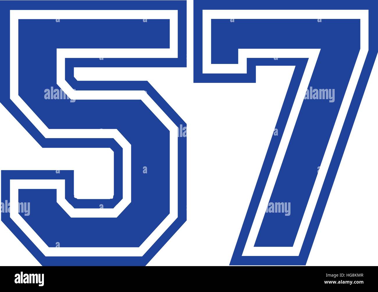 Fifty-seven college number 57 Stock Vector Image & Art - Alamy