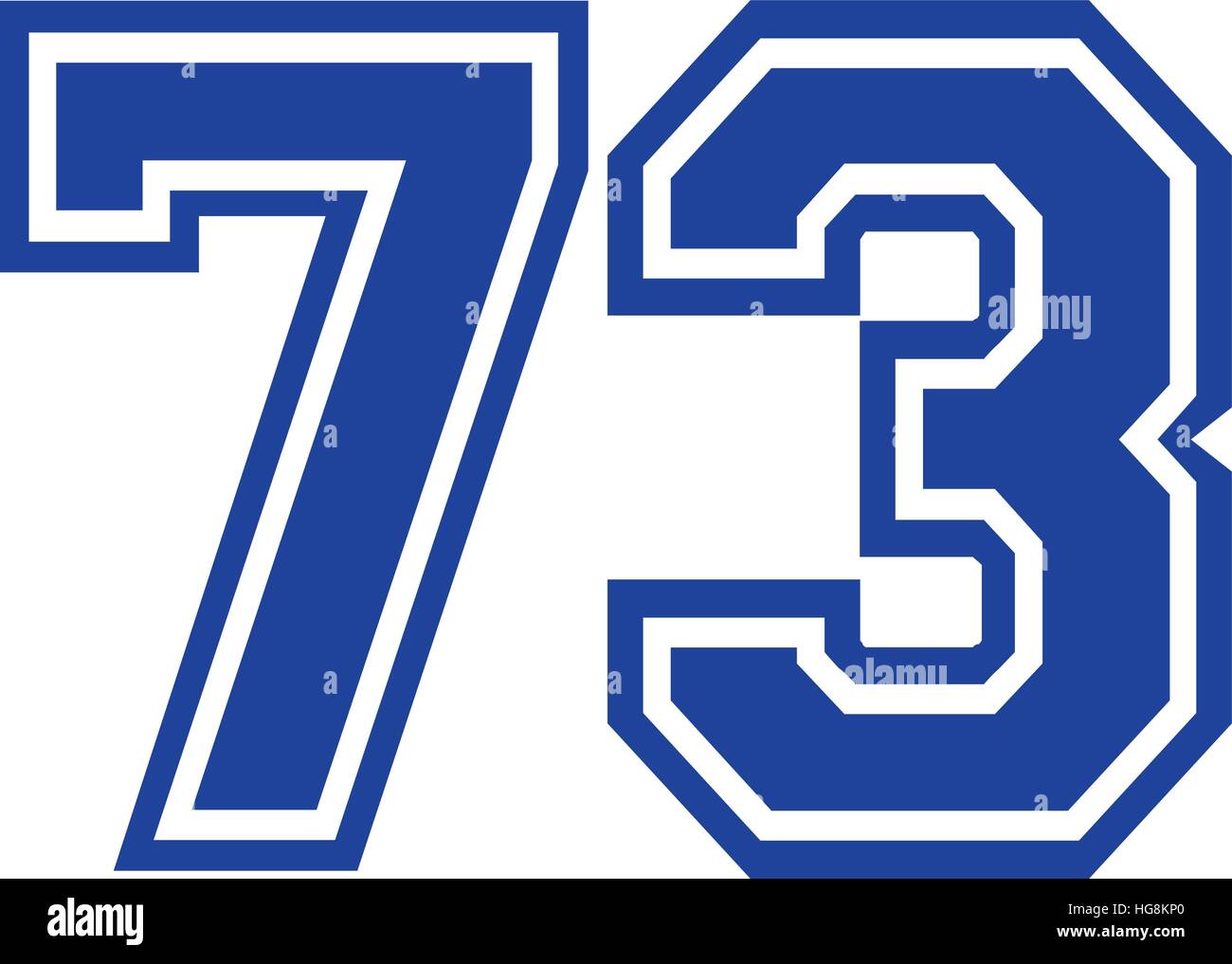 Number 73 Stock Vector Images - Alamy