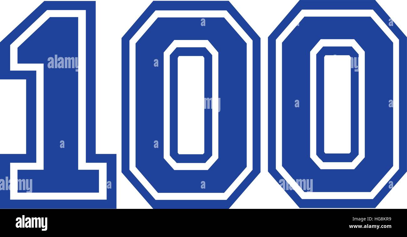 Hundred college number 100 Stock Vector Image & Art - Alamy