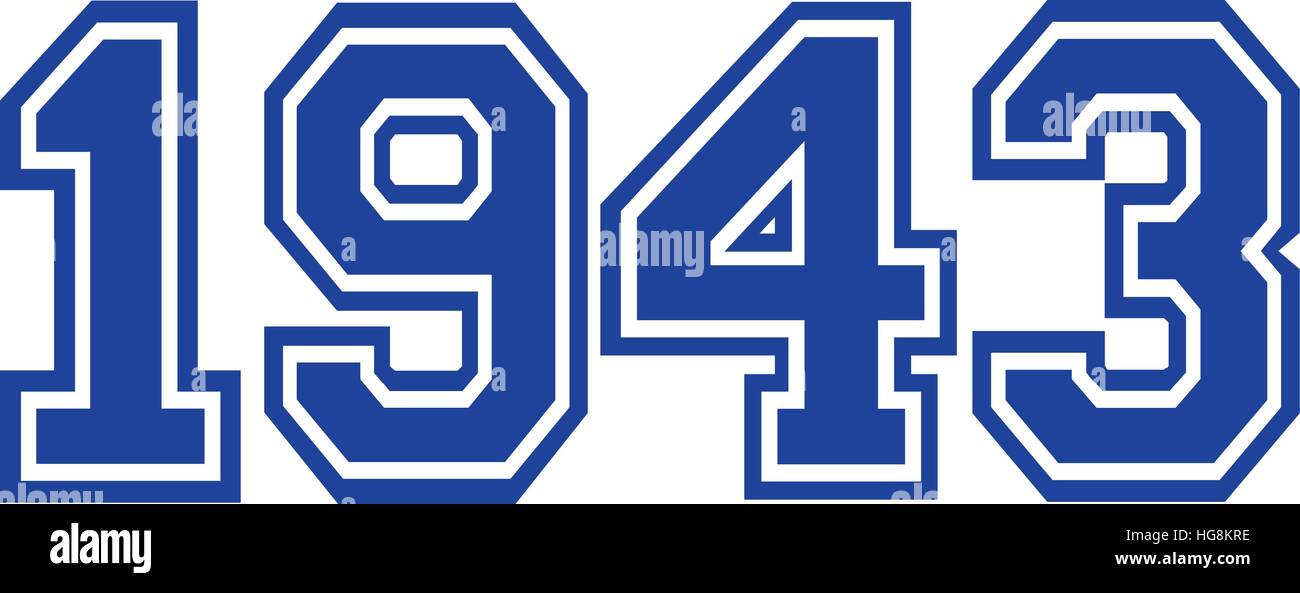 Year 1943 Stock Vector Images - Alamy