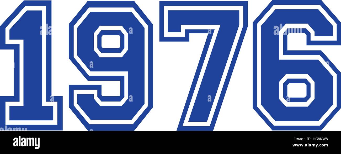 1976 Year college font Stock Vector Image & Art - Alamy
