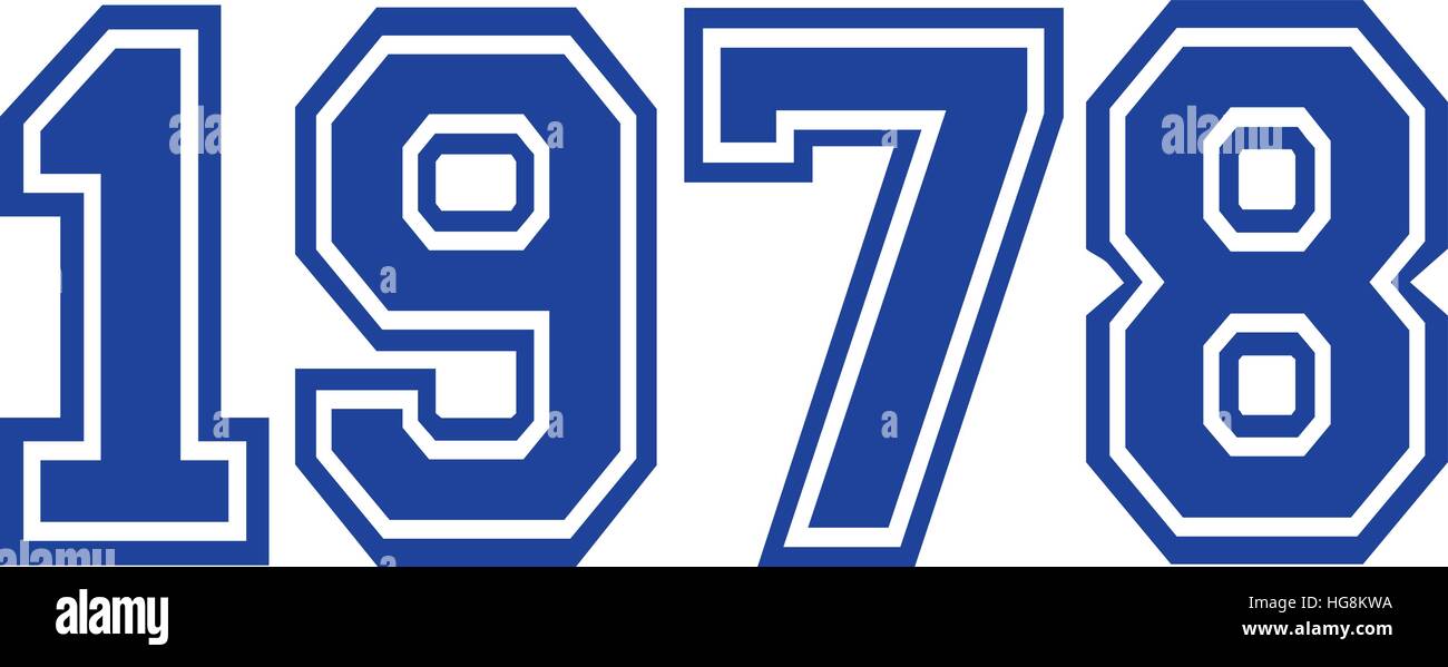 1978 Year college font Stock Vector Image & Art - Alamy