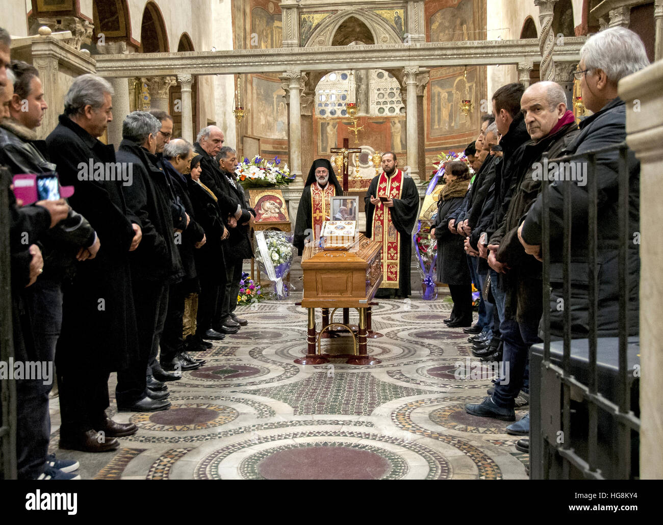 Rome, Italy. 05th Jan, 2017. The last goodbye to Hilarion Capucci ...
