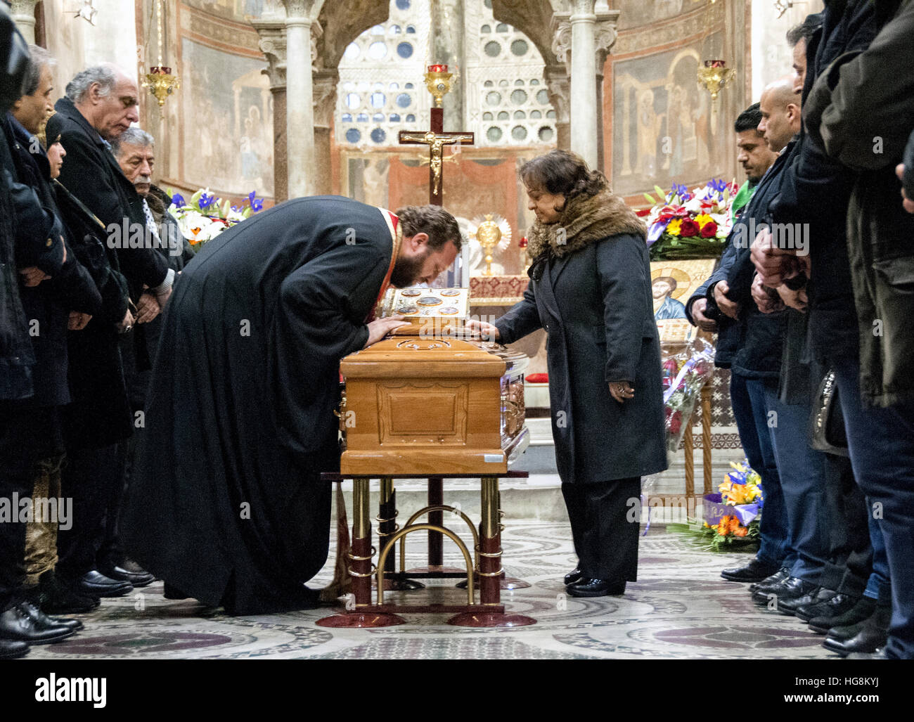 Rome, Italy. 05th Jan, 2017. The last goodbye to Hilarion Capucci ...
