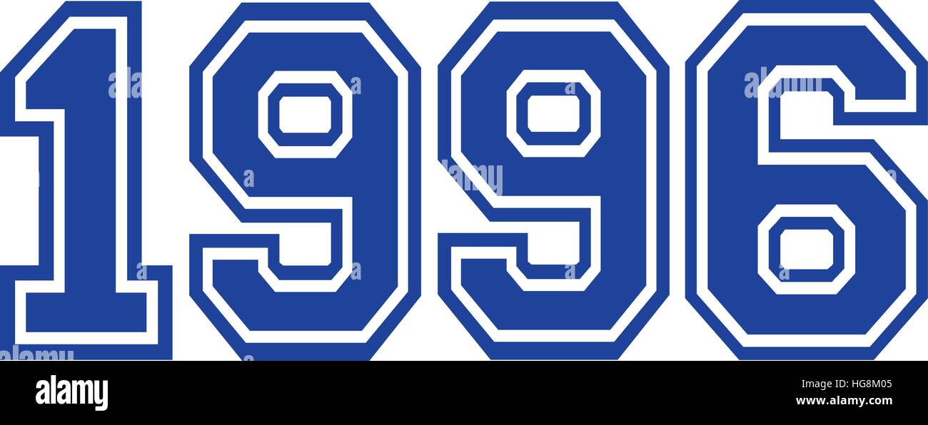 1996 number Stock Vector Images - Alamy