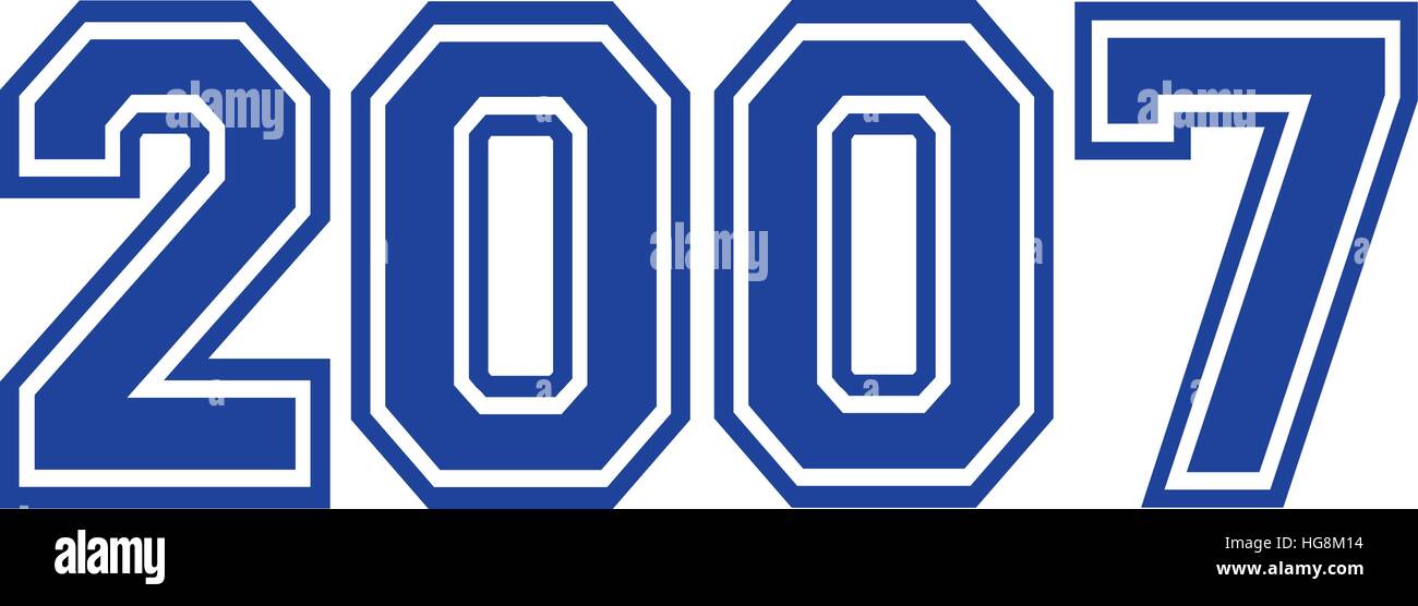 2007 Year college font Stock Vector Image & Art - Alamy