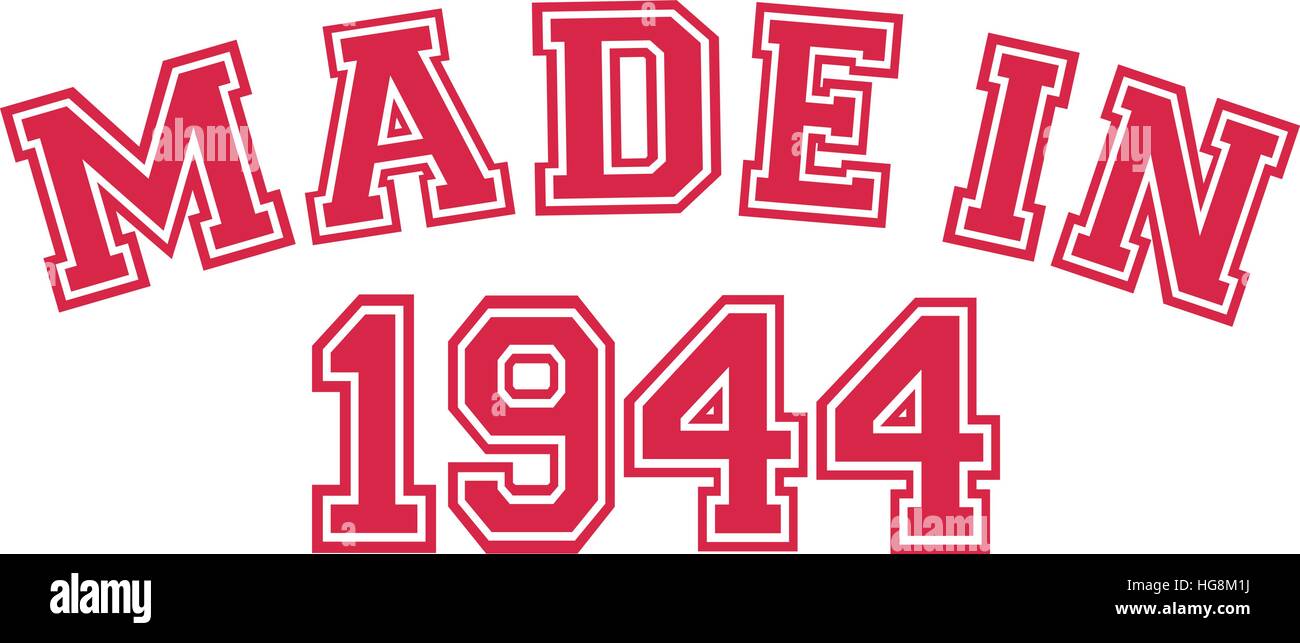 Made in 1944 Stock Vector Image & Art - Alamy