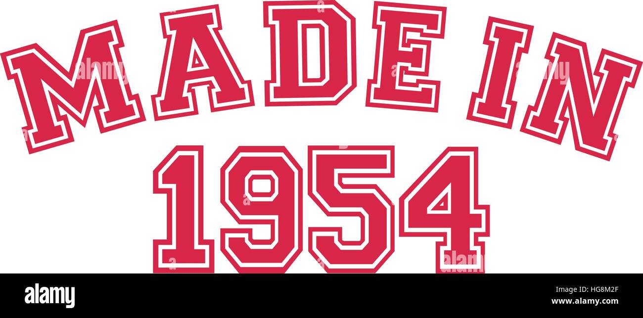 Made in 1954 Stock Vector Image & Art - Alamy