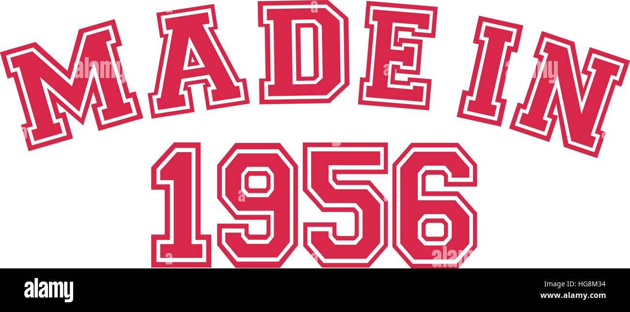 Made in 1956 Stock Vector Image & Art - Alamy