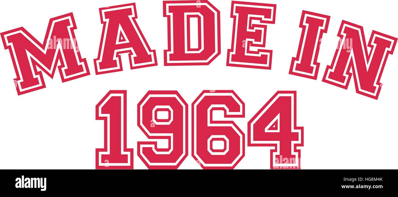 Made in 1964 Stock Vector Image & Art - Alamy