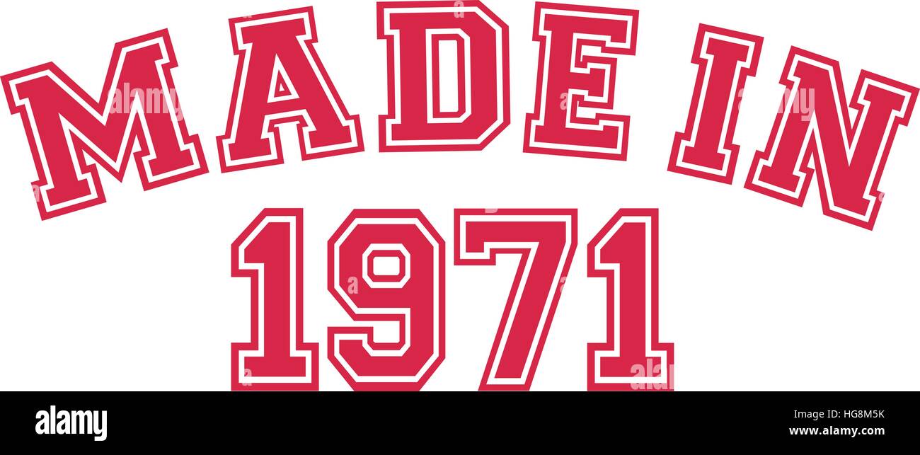Made in 1971 Stock Vector Image & Art - Alamy