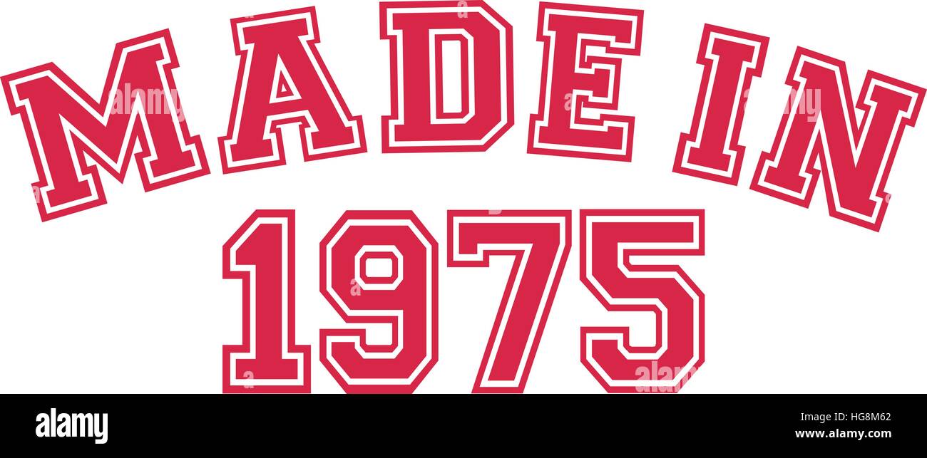 Made in 1975 Stock Vector Image & Art - Alamy