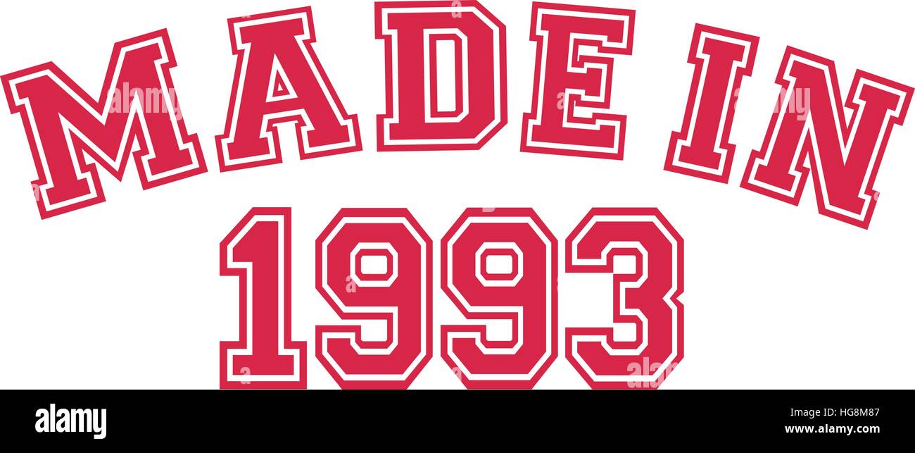 Made in 1993 Stock Vector Image & Art - Alamy
