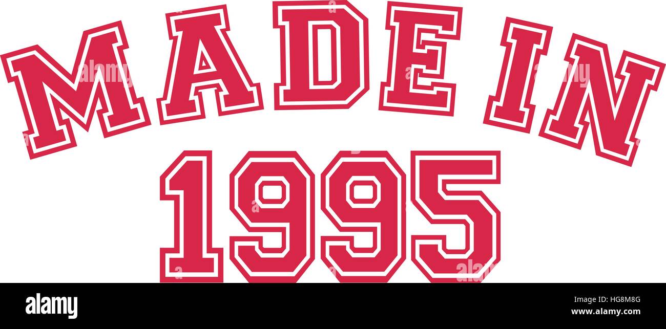 Made in 1995 Stock Vector Image & Art - Alamy