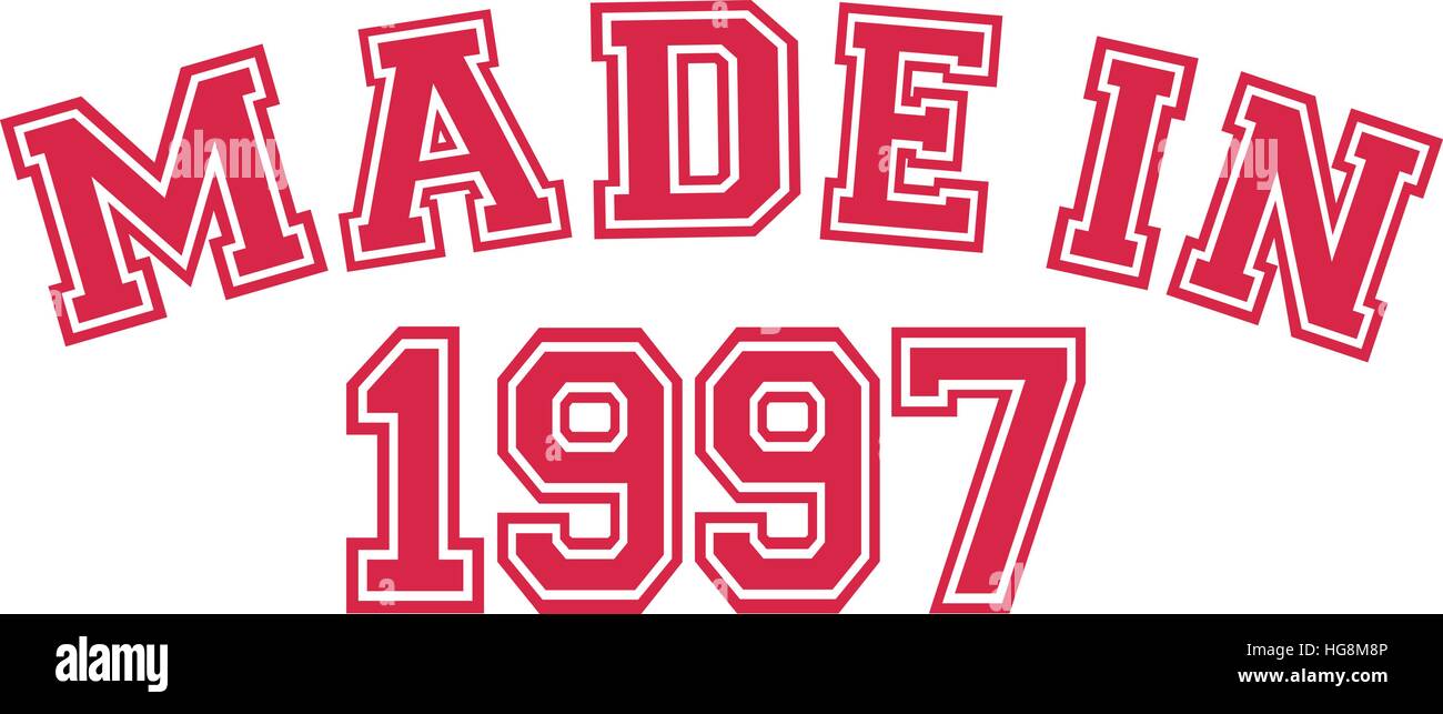 Made in 1997 Stock Vector Image & Art - Alamy