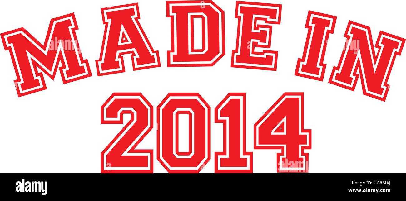 Made in 2014 Stock Vector Image & Art - Alamy