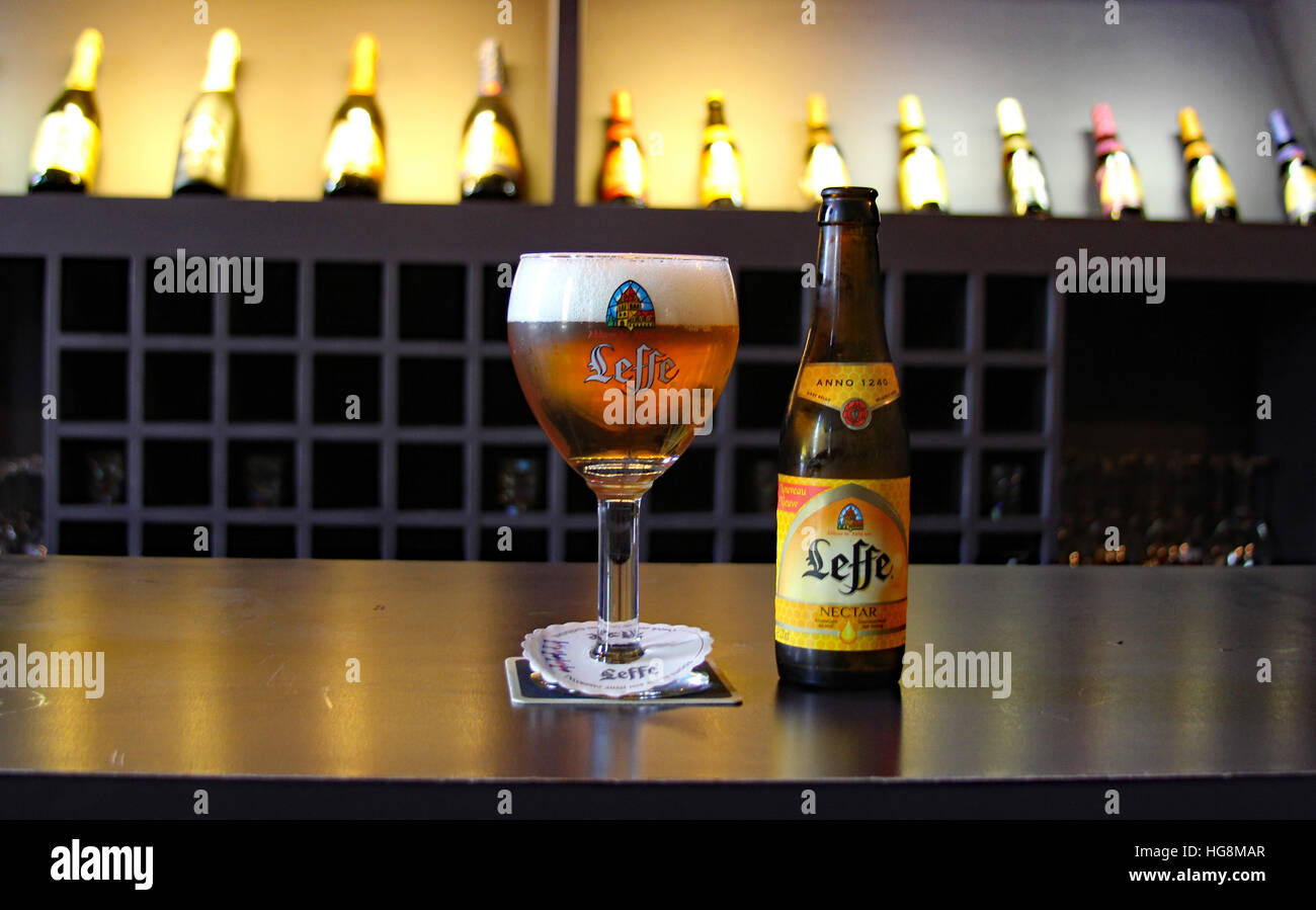 The tasting room at Mainson Leffe where visitors can tour the museum ...