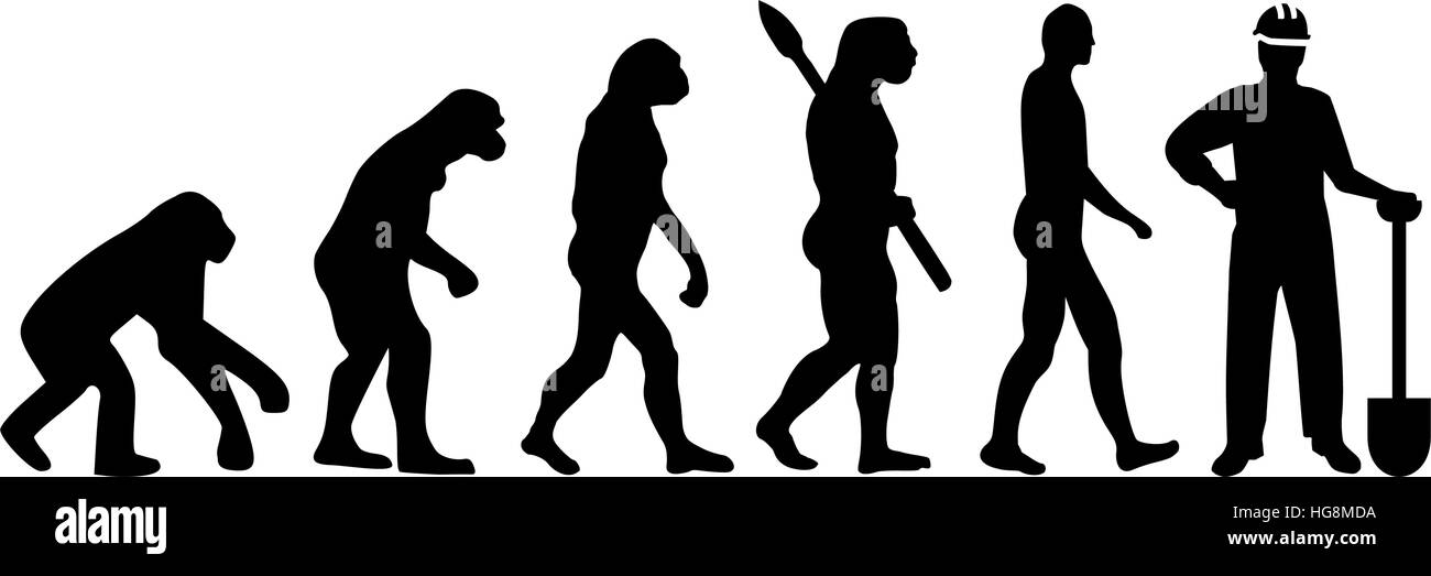 Construction worker evolution Stock Vector Image & Art - Alamy