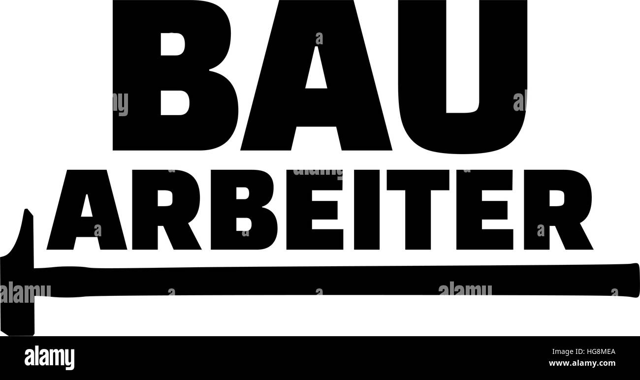 German job title for construction worker with hammer Stock Vector Image ...