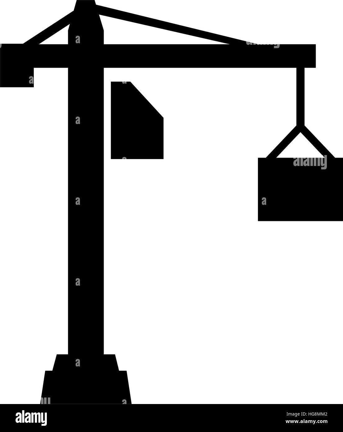 New building site crane Stock Vector Images - Alamy