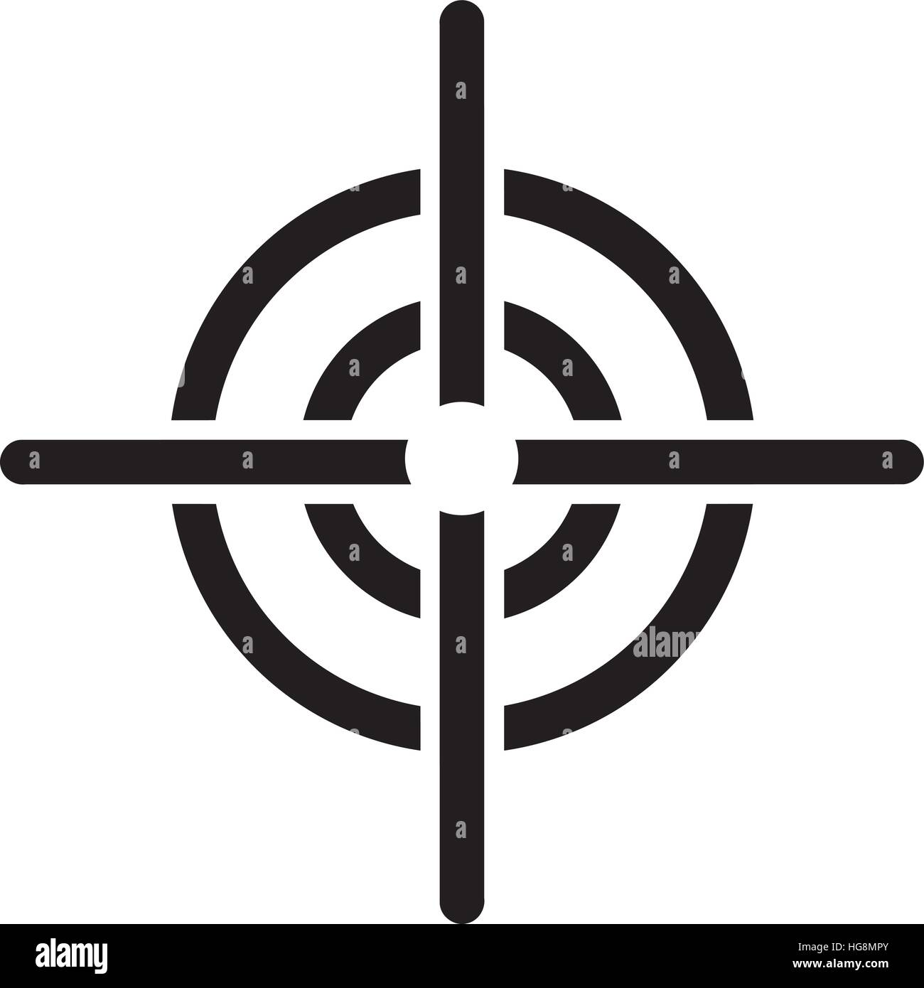 Crosshair target icon Stock Vector Image & Art - Alamy