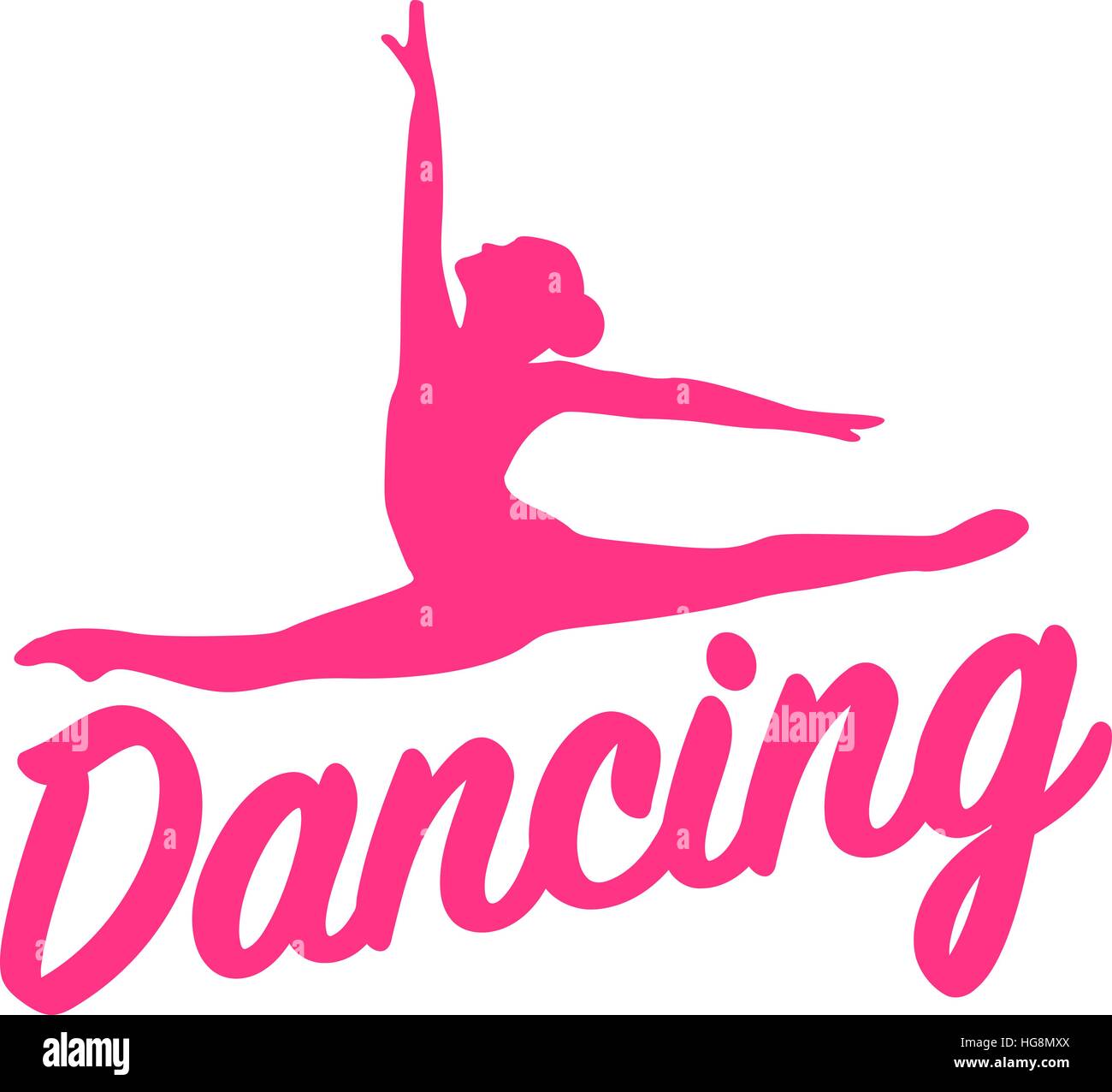 Dancing silhouette with word Stock Vector Image & Art - Alamy