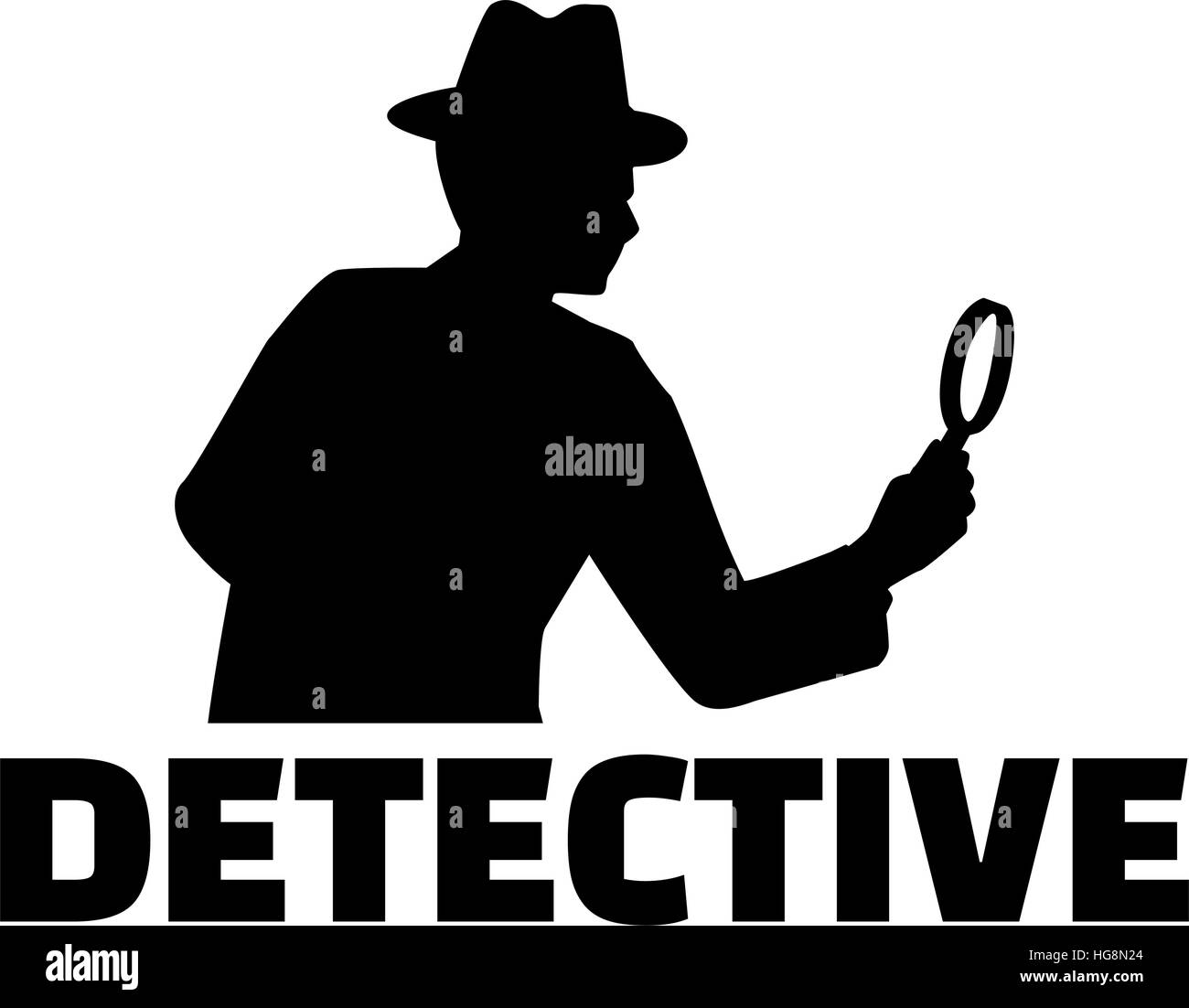Detective with job title Stock Vector Image & Art - Alamy