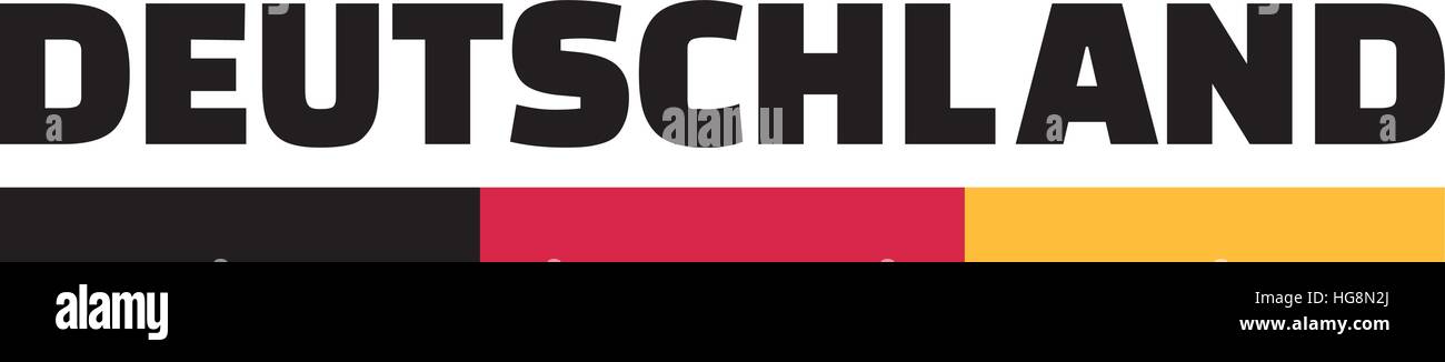 Germany word Deutschland with flag Stock Vector Image & Art - Alamy