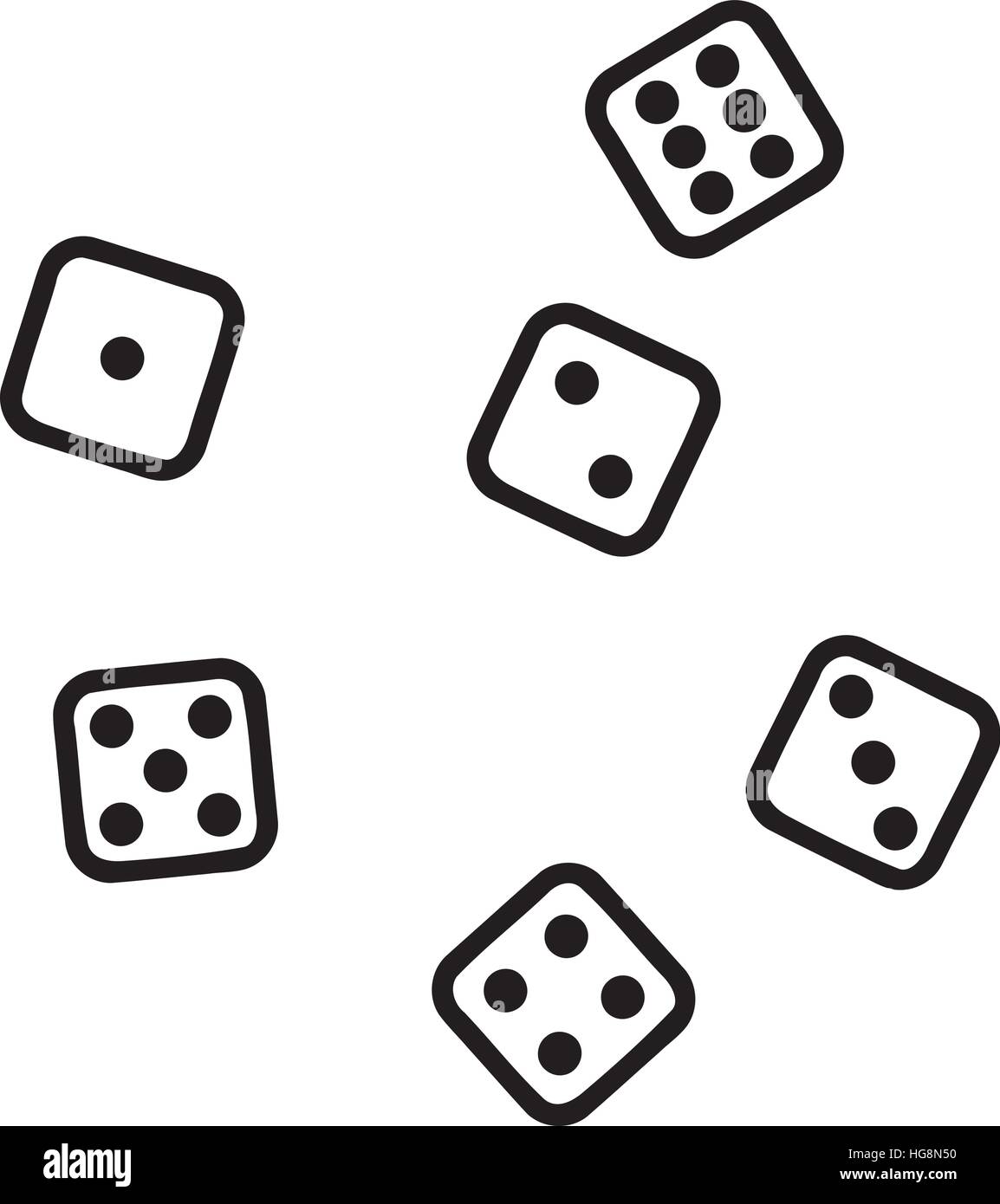 Dice symbol Stock Vector Images - Alamy