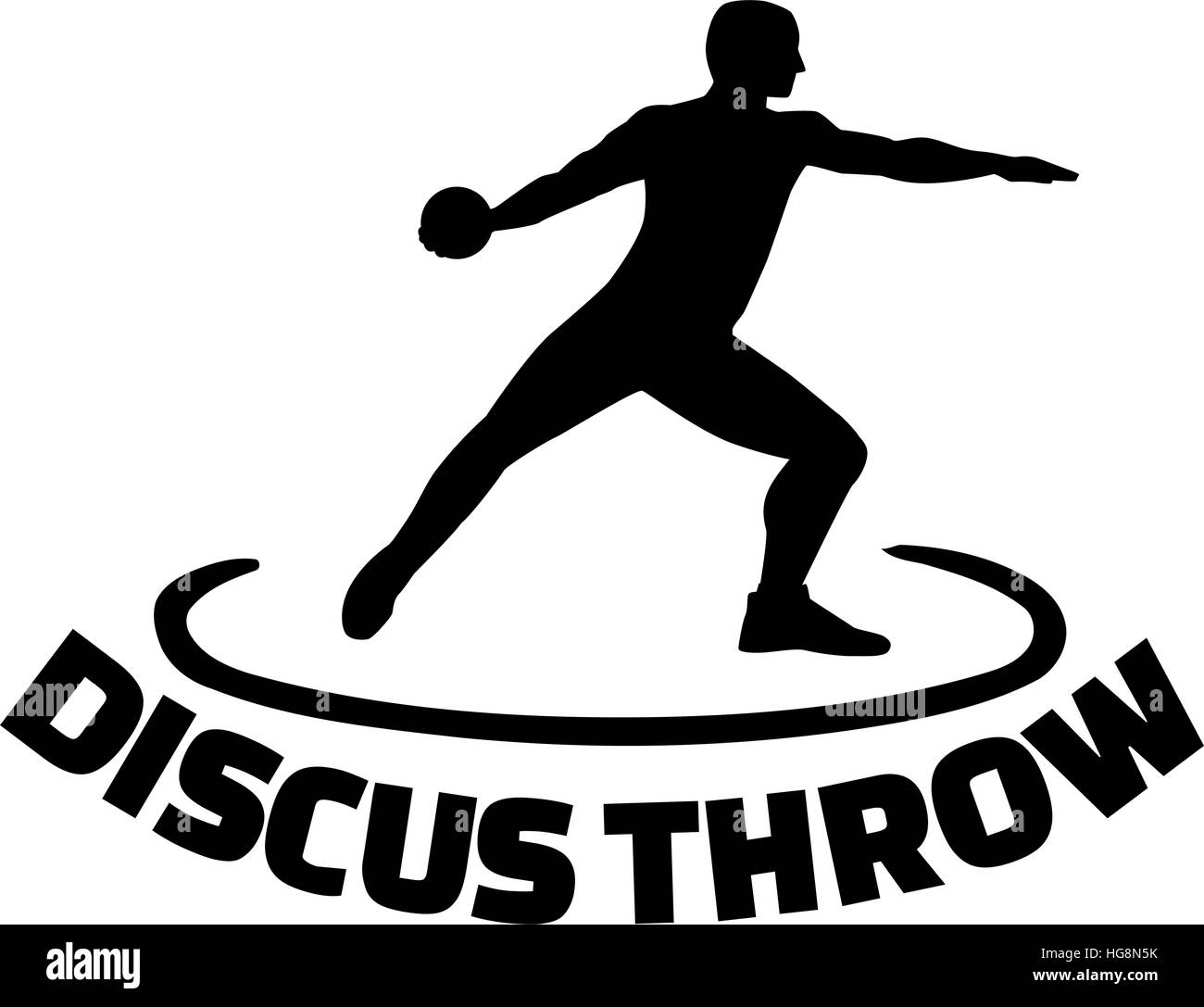 Athlete throwing discus with word Stock Vector Image & Art - Alamy
