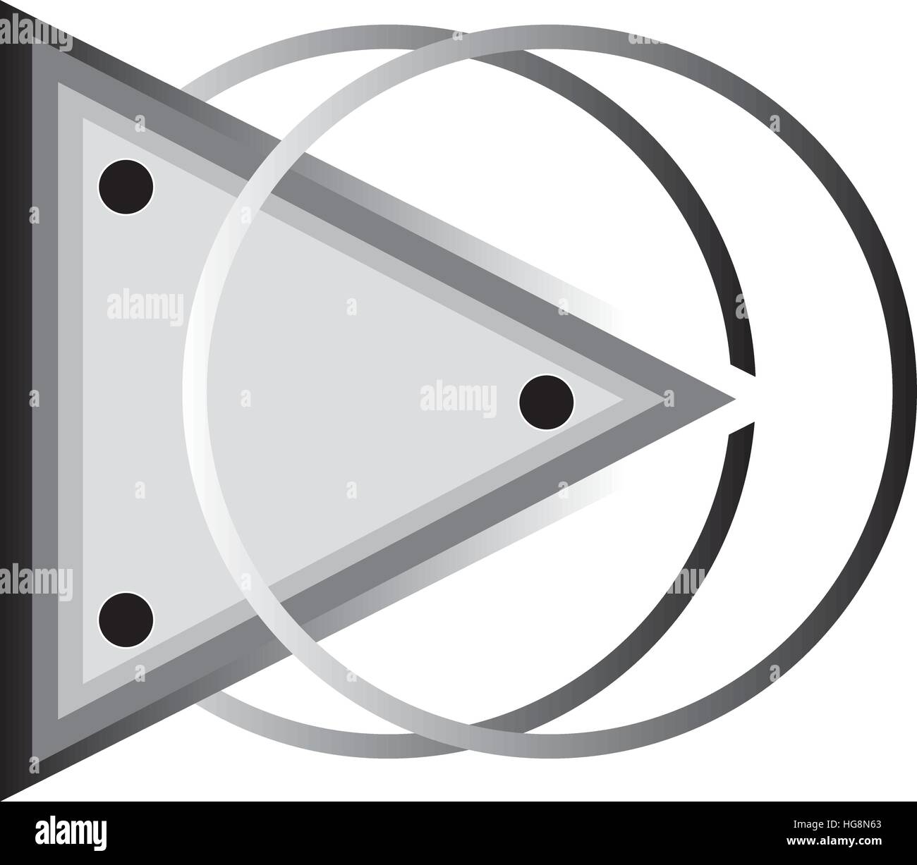 Art Deco Rings Triangles Circles Gradient Arrow Emblem Logo Symbol ...