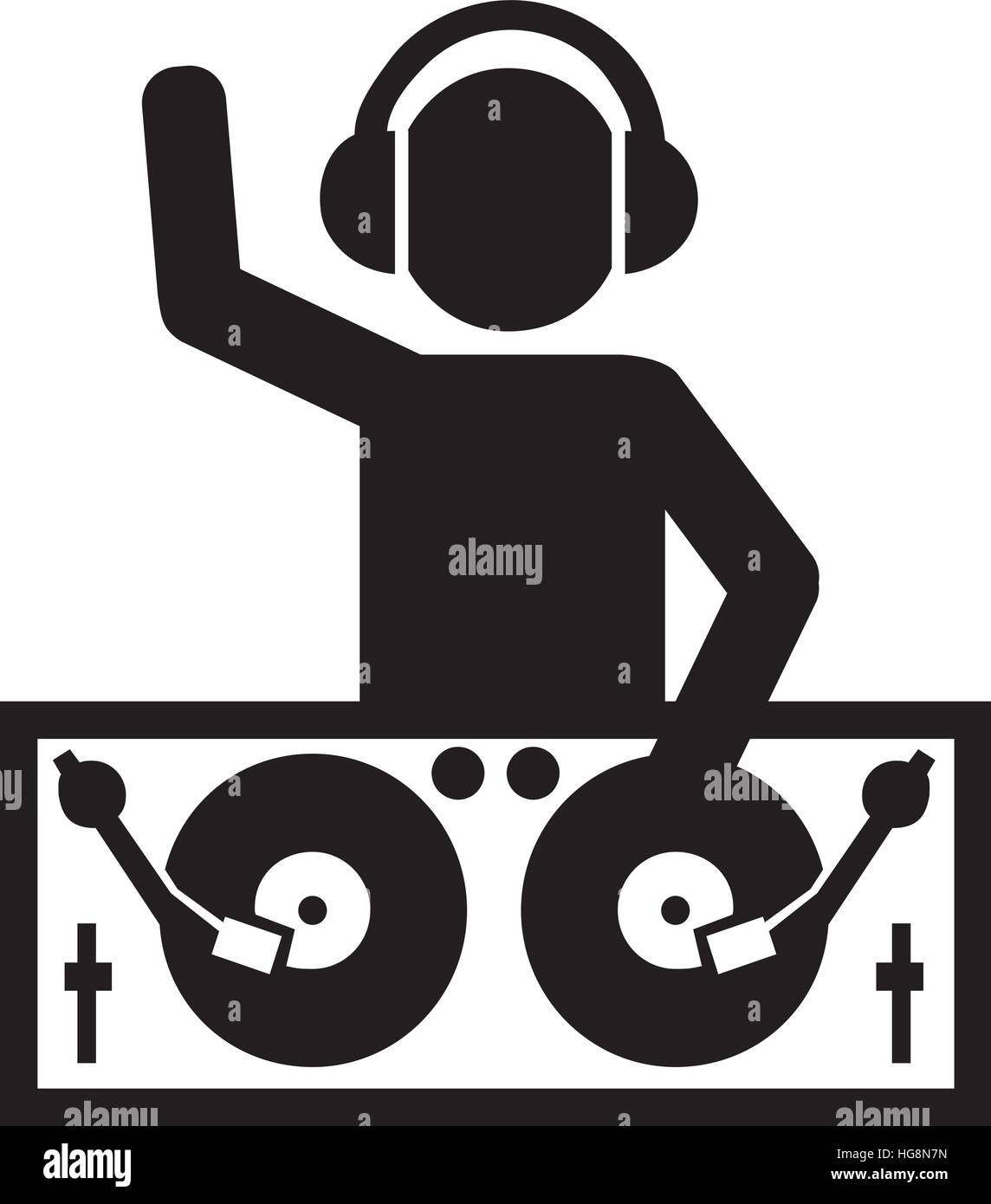DJ at work pictogram Stock Vector Image & Art - Alamy