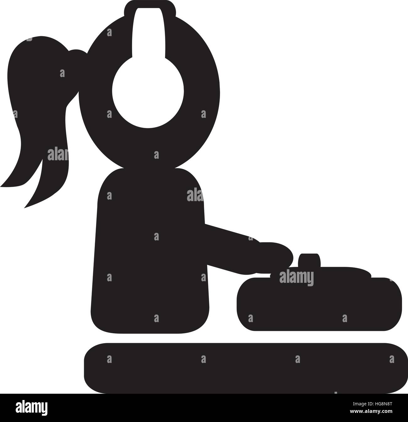 Djane - female dj pictogram Stock Vector Image & Art - Alamy