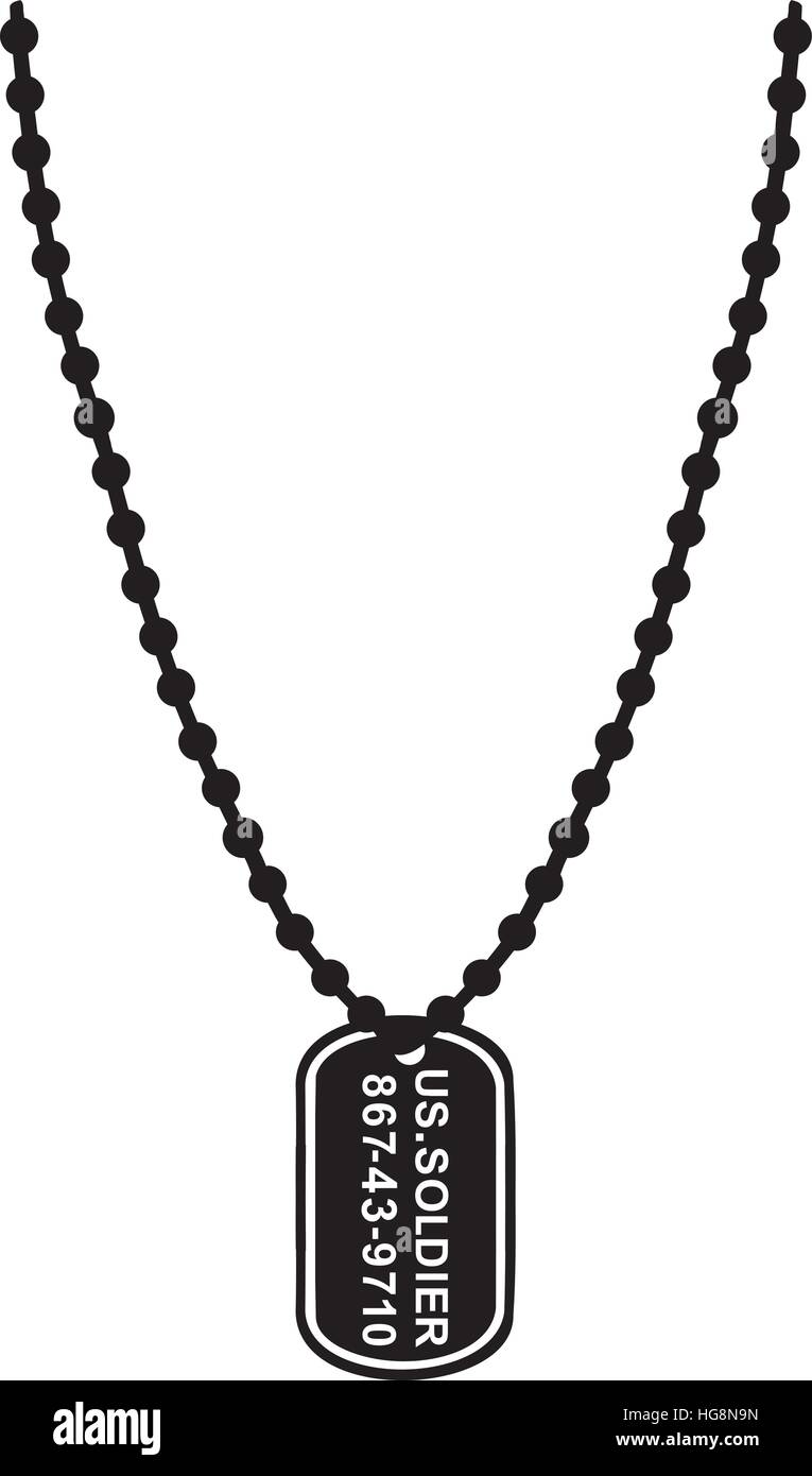 Military dog tag Stock Vector Images - Alamy